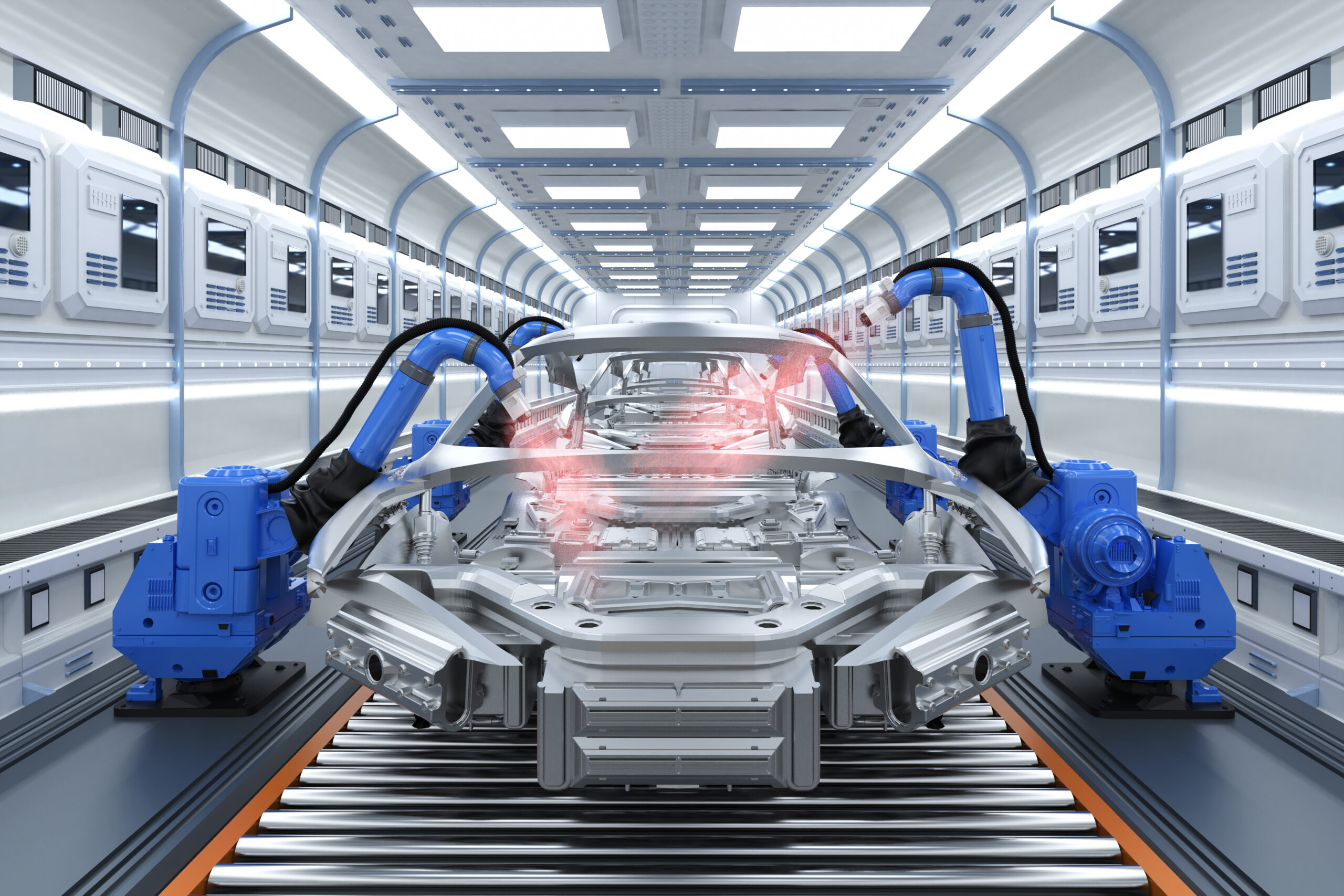 Automation Robot Airbrush Painting In Car Factory - OTSON | Liquid and ...